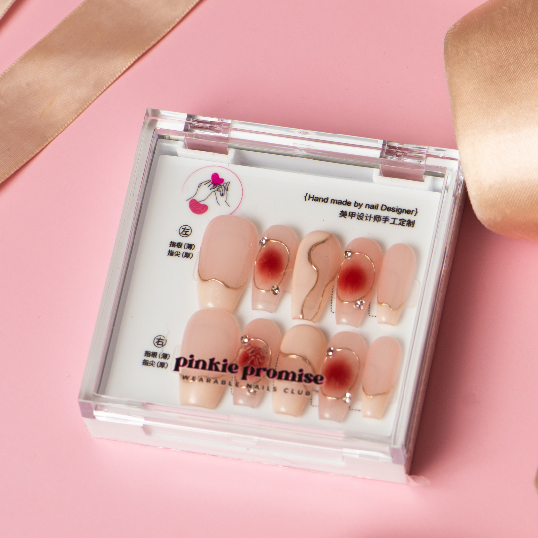 Pinkie Promise Nails - Affordable Hand-Painted Press-On Nails
